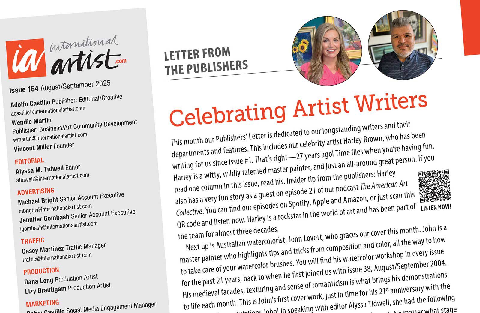 Celebrating Artist Writers (Issue 164)